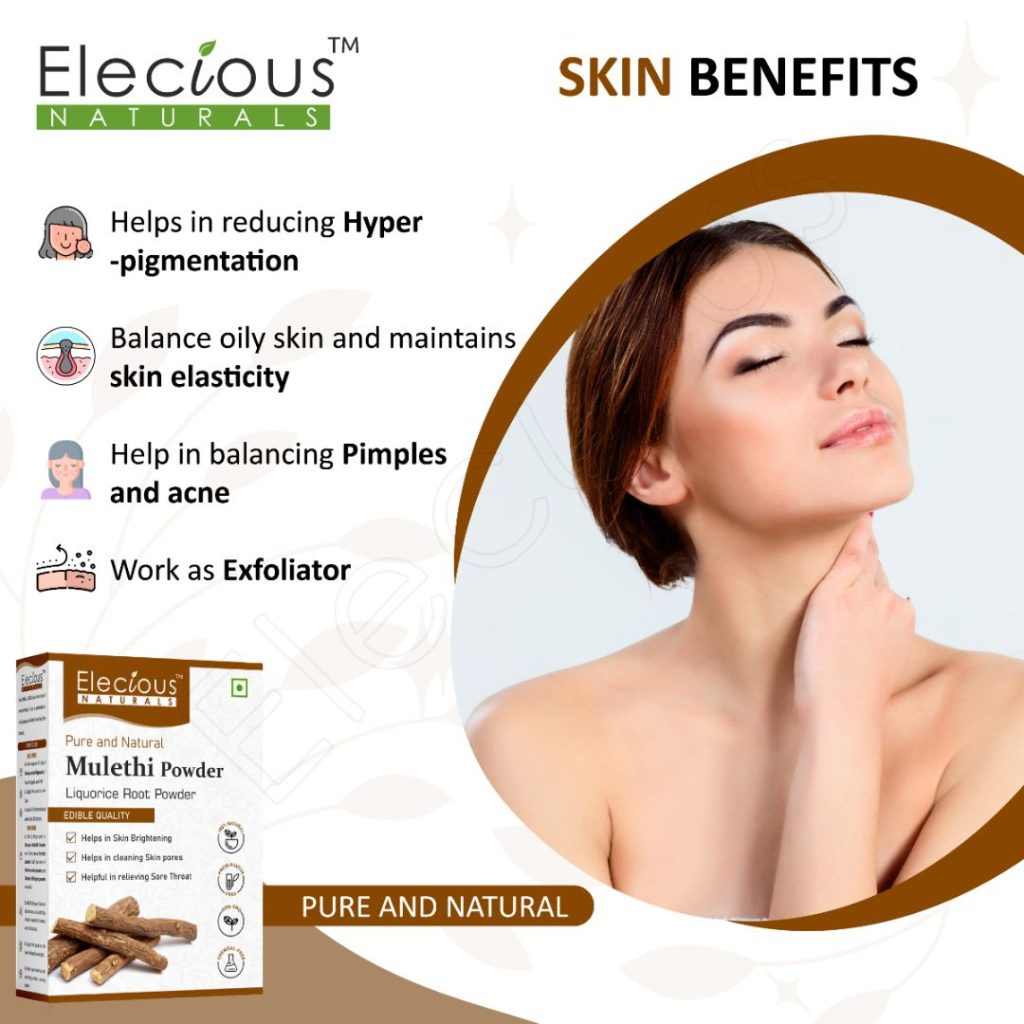 Elecious Naturals Mulethi Powder for Skin, Hair and Eating