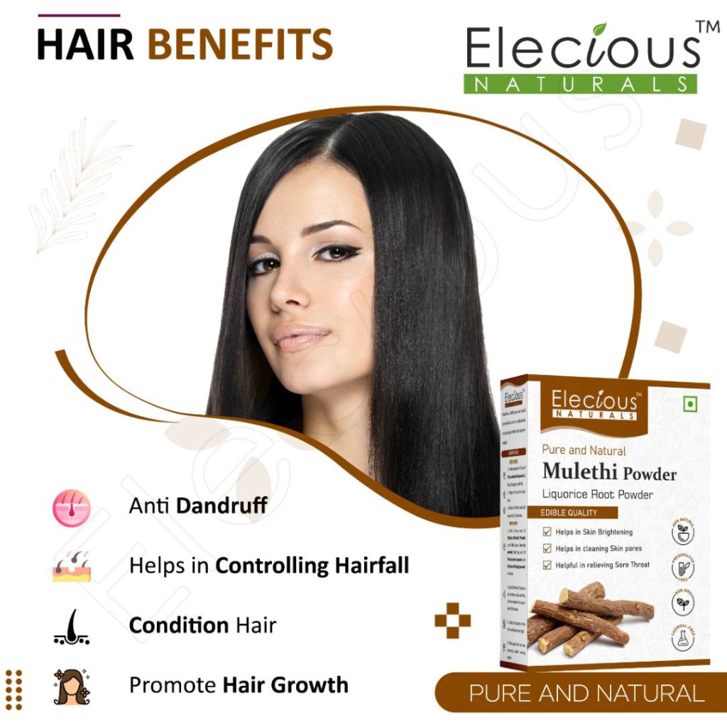 Elecious Naturals Mulethi Powder for Skin, Hair and Eating