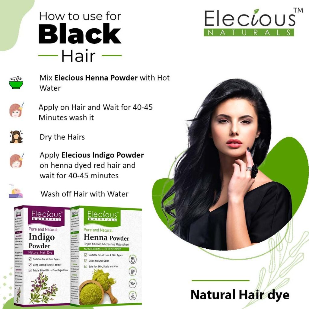 Elecious Natural Hair Dye for Black Hair - Elecious